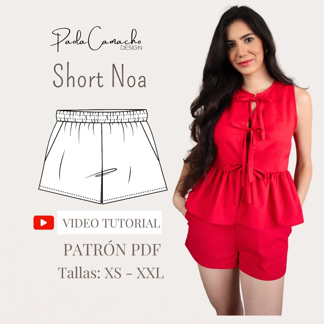 Basic Shorts Sewing Pattern, Sizes From XS to XXL - Short Shorts Sewing ...