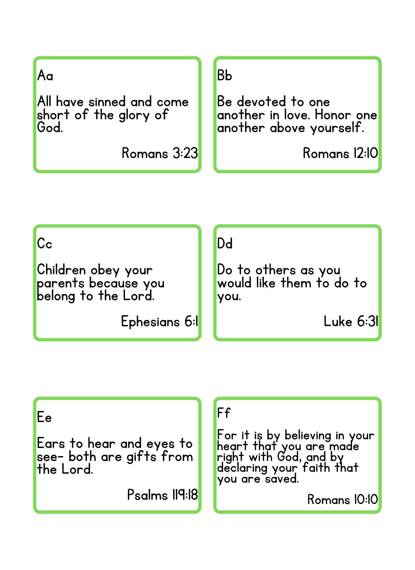 ABC Bible Verses for Preschoolers - Etsy