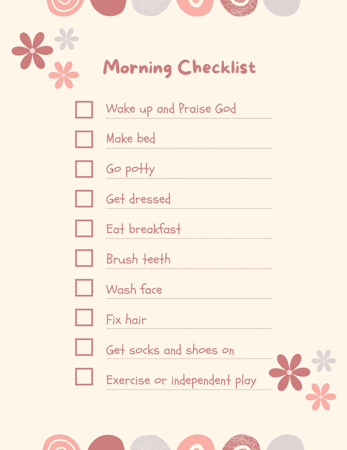 Get Ready With Kids Morning Checklist for Kids Get Ready With Toddler ...