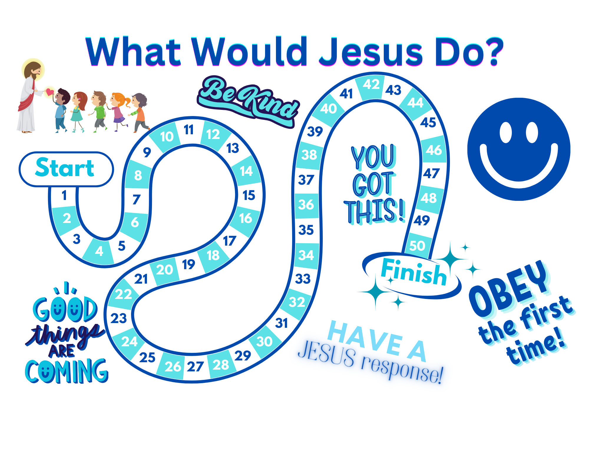 WWJD Game for Kids Behavior Chart for Positive Response Game for Kids ...