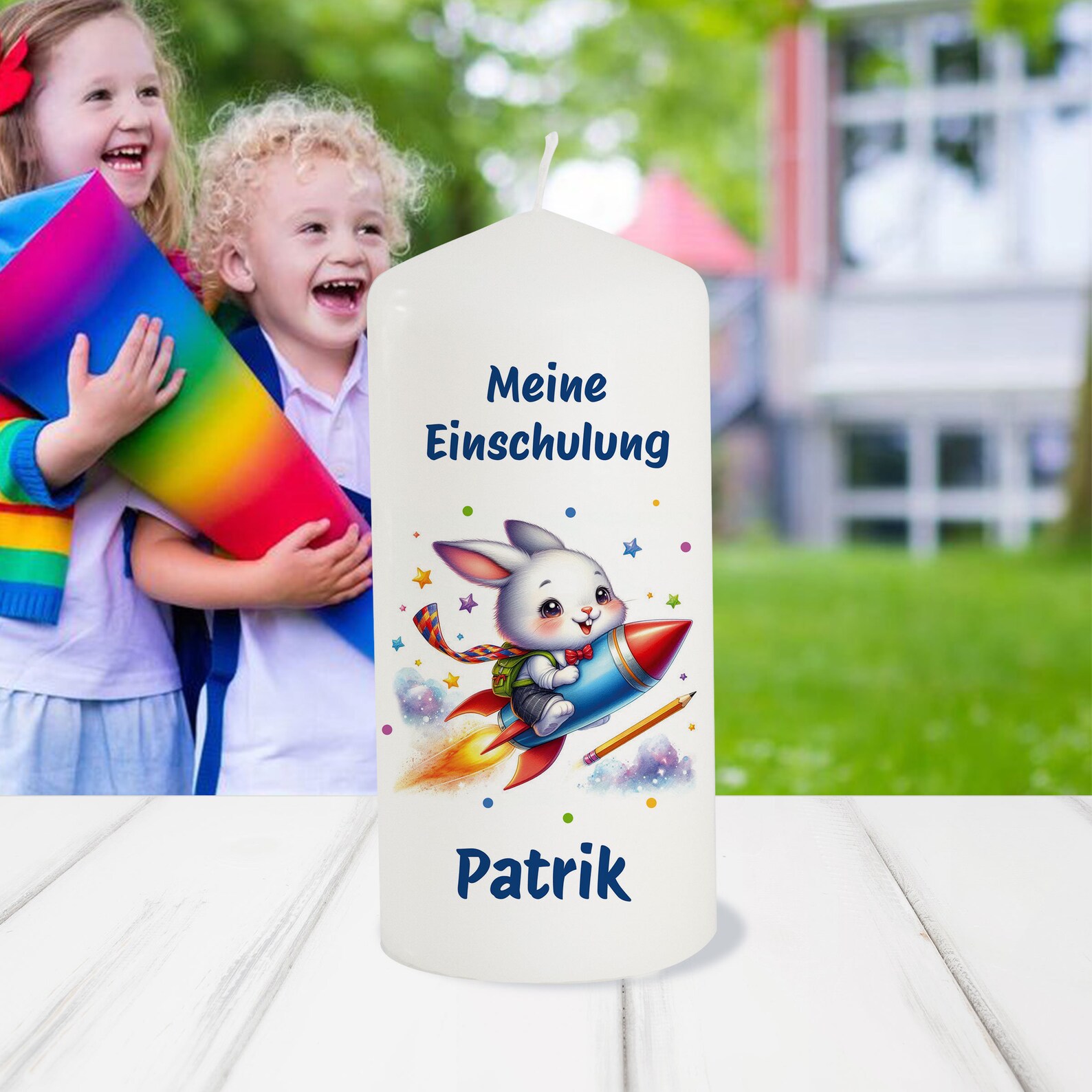 Kerze Schulanfang, Kerze Einschulung - Etsy