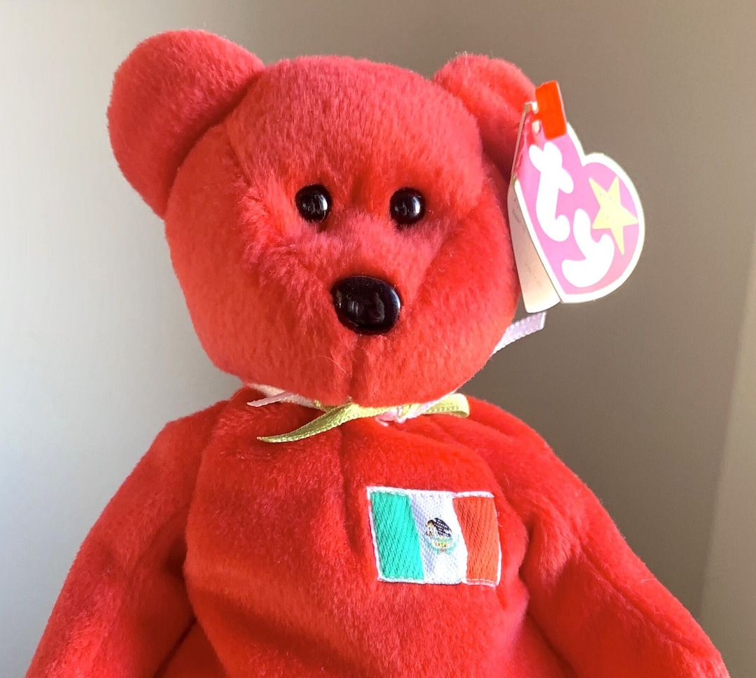 1999 4255 Osito Mexican Flag Mexico USA Exclusive Ty Beanie Baby Teddy ...
