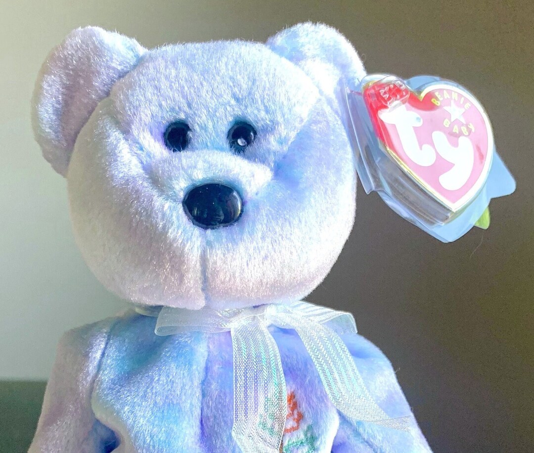 2001 Issy Teddy Bear Iridescent Blue Four Seasons Hotel Atlanta Cancer Research Exclusive Beanie ...