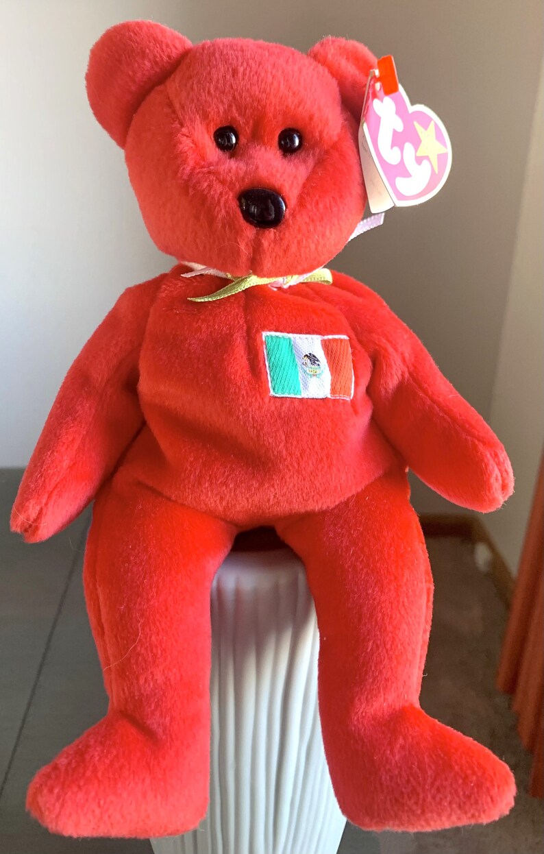 1999 4255 Osito Mexican Flag Mexico USA Exclusive Ty Beanie Baby Teddy ...