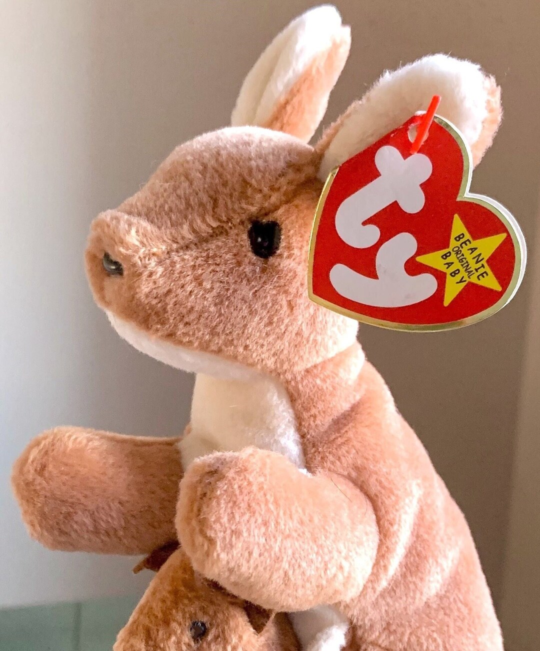 1996 4161 Vintage Pouch Kangaroo With Joey Ty Beanie Baby Stuffed ...