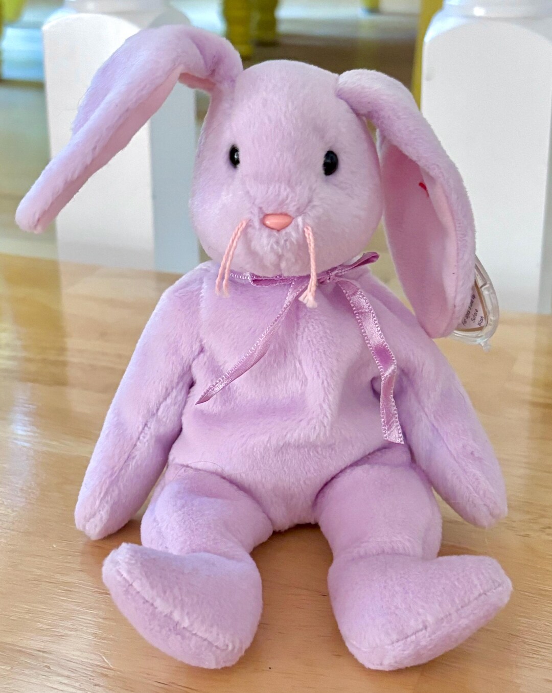1996 4118 Floppity Retired Pastel Purple Bunny Rabbit Easter Ty Beanie ...