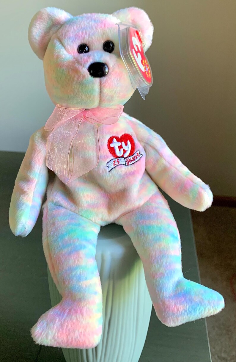 2001 4385 Celebrate Retired Teddy Bear Ty 15th Anniversary Beanie Baby ...