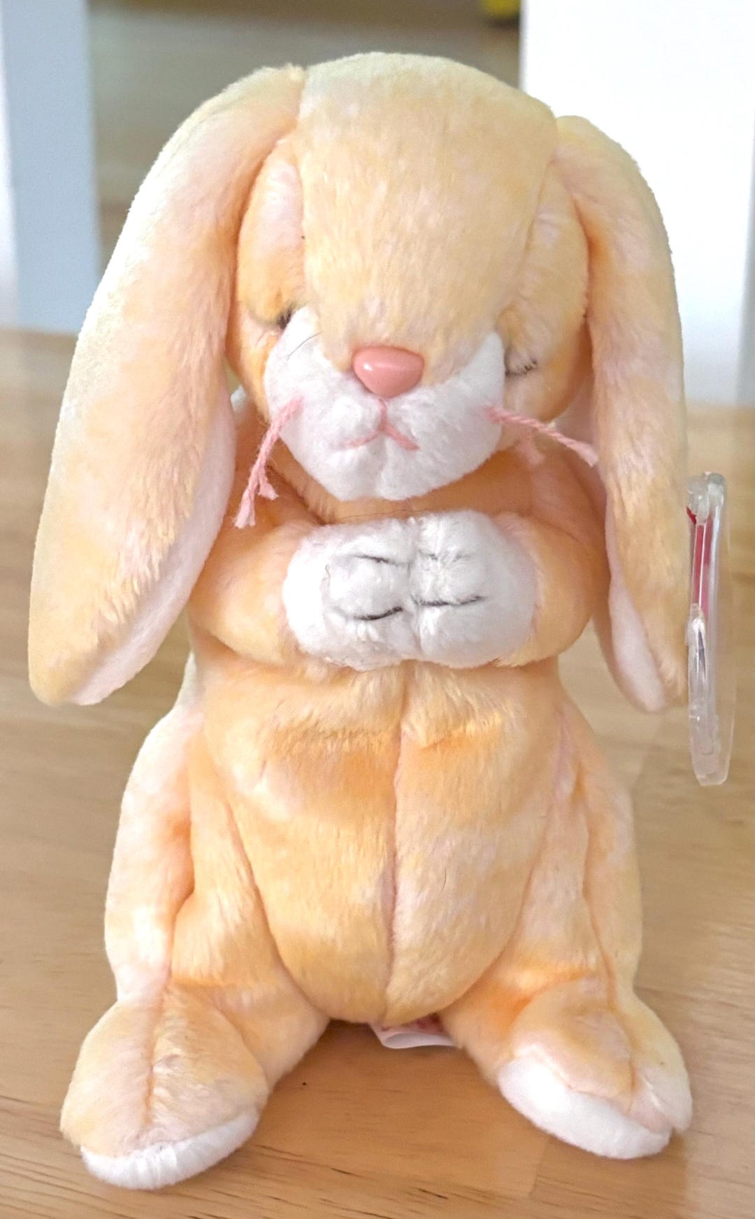 2000 4274 Grace Prayer Praying Bunny Rabbit Retired Ty Plush Beanie ...