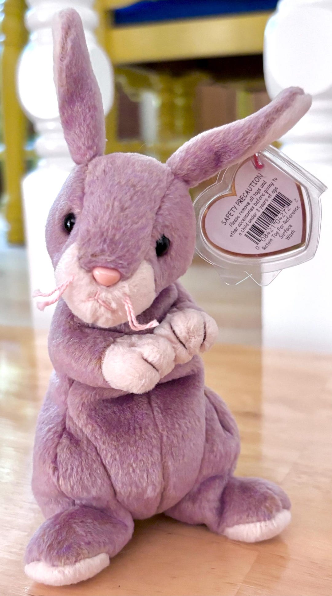 2000 4272 Springy Retired Vintage Style Lavender Bunny Rabbit Ty Plush ...