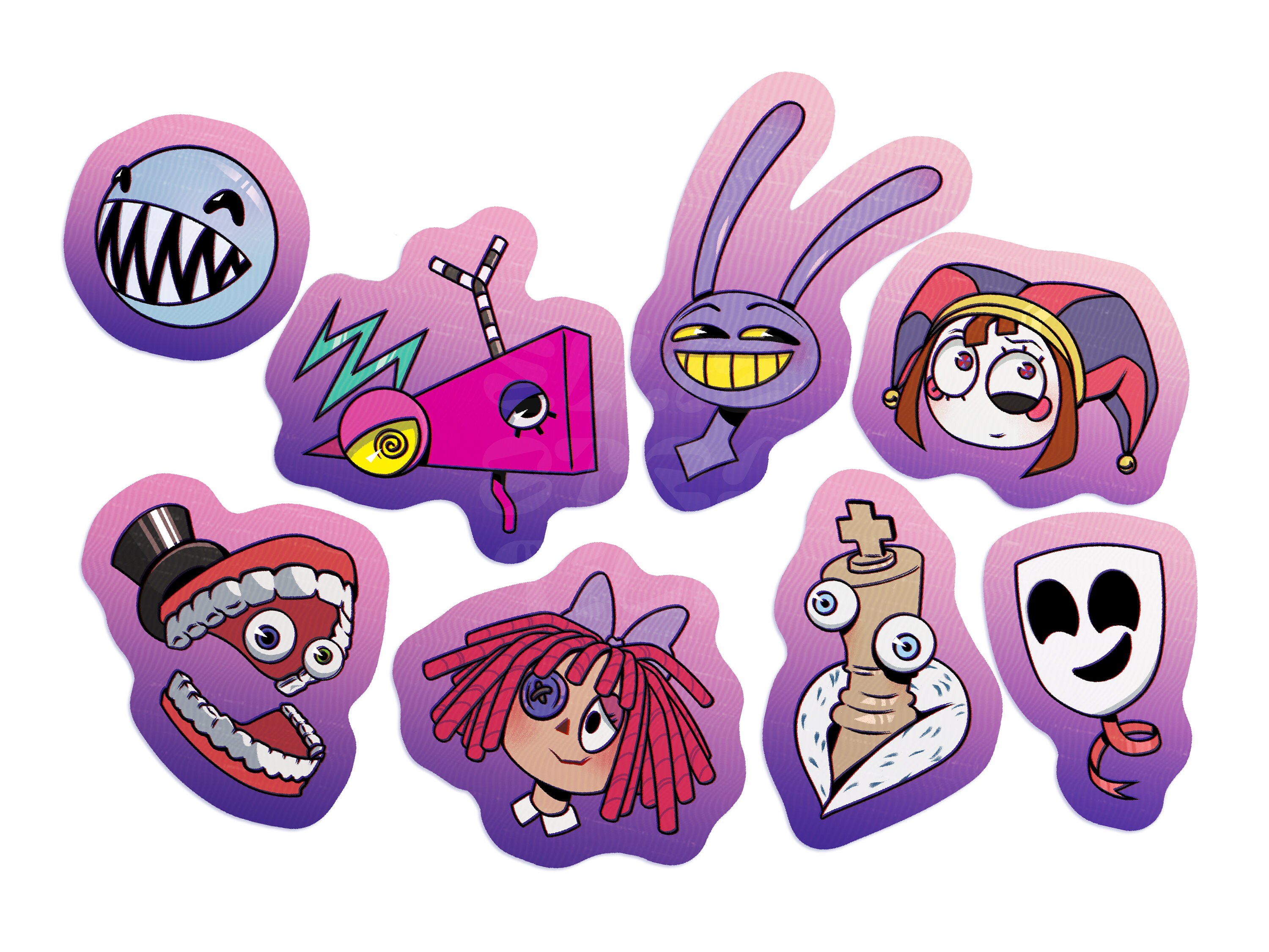 Vinyl Sticker Decal the Amazing Digital Circus TADC Pomni Jax Zooble ...