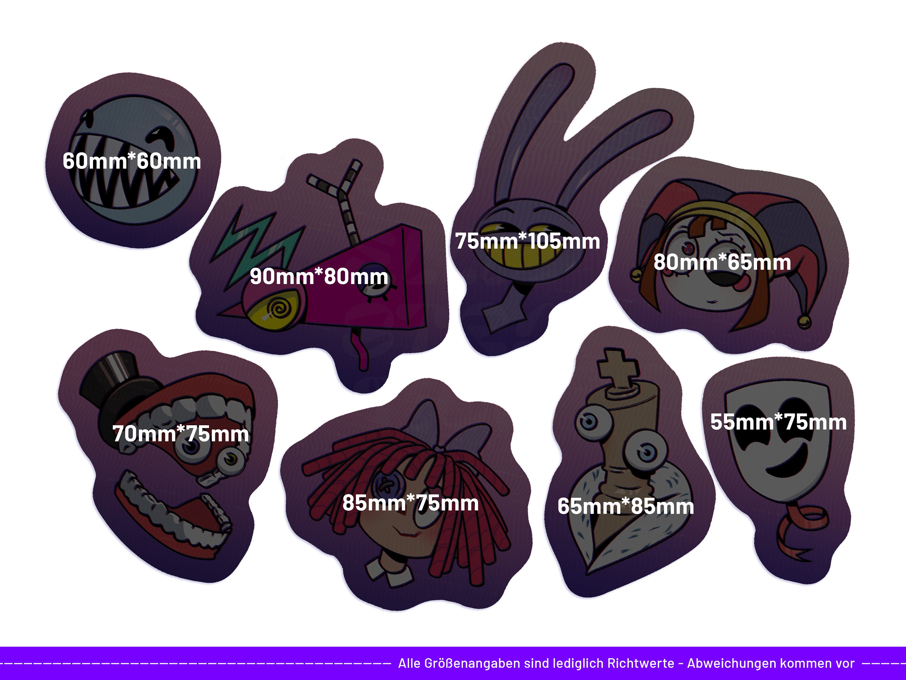 Vinyl Sticker Decal the Amazing Digital Circus TADC Pomni Jax Zooble ...