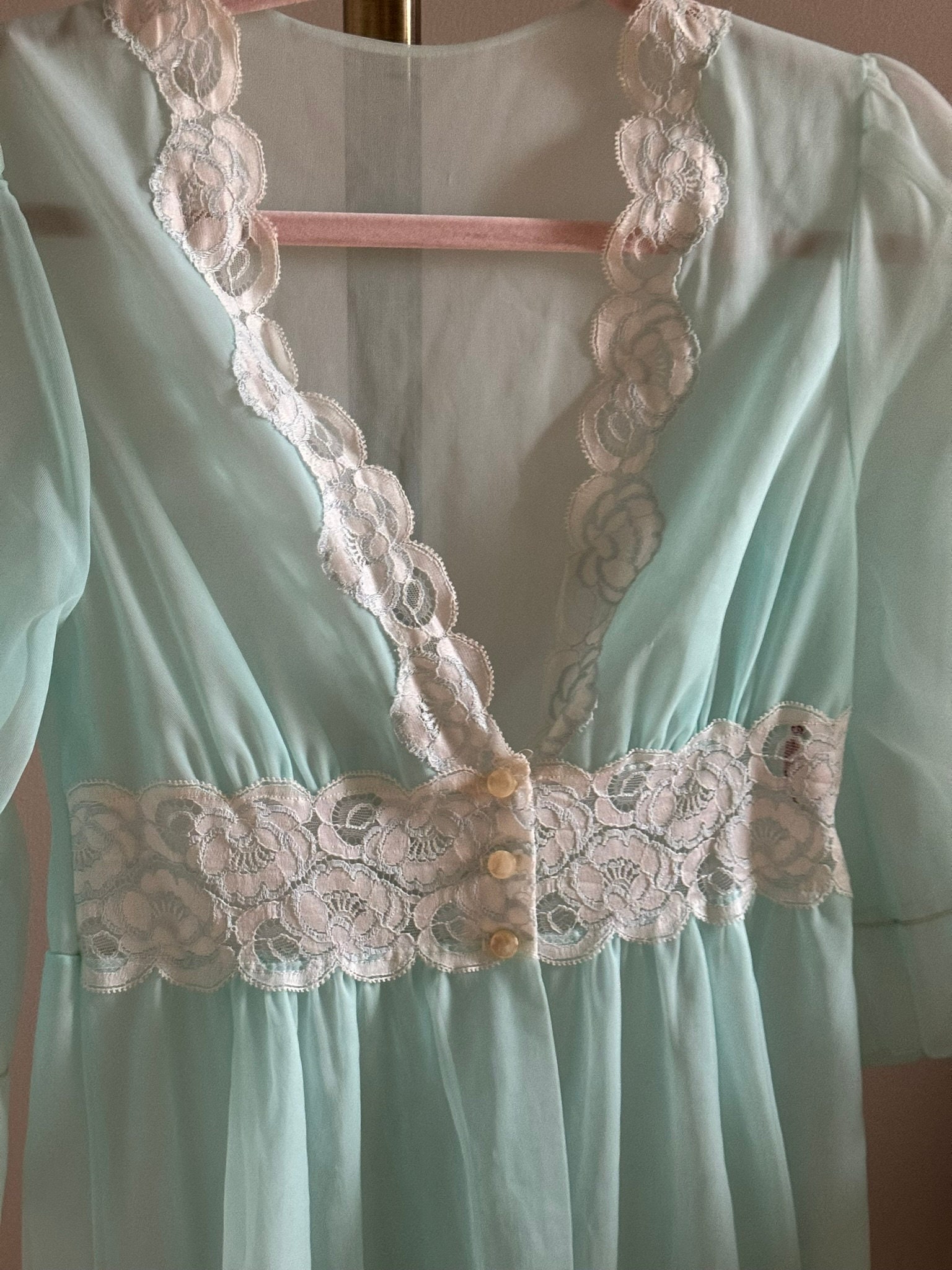 Slumber Suzy Vintage Nightwear Chiffon Robe 70s - Etsy