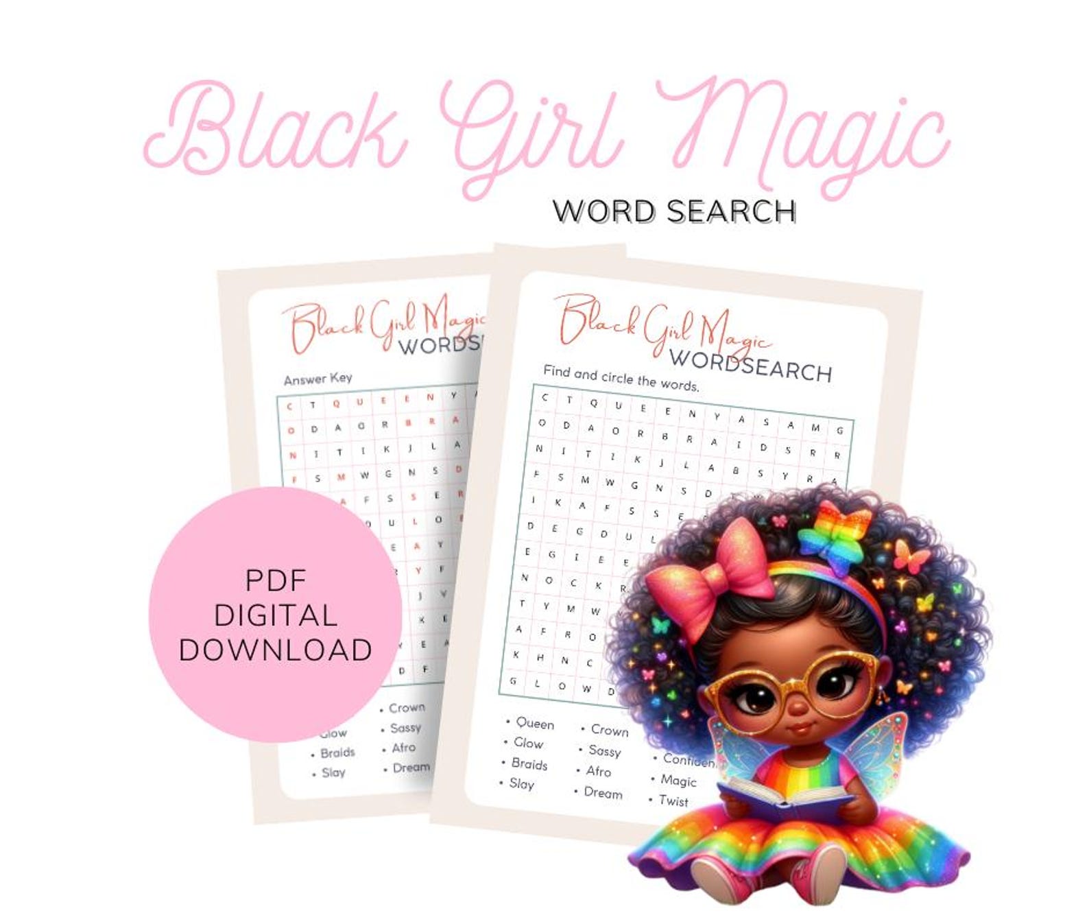 Black Girl Magic Word Search Activity - Etsy