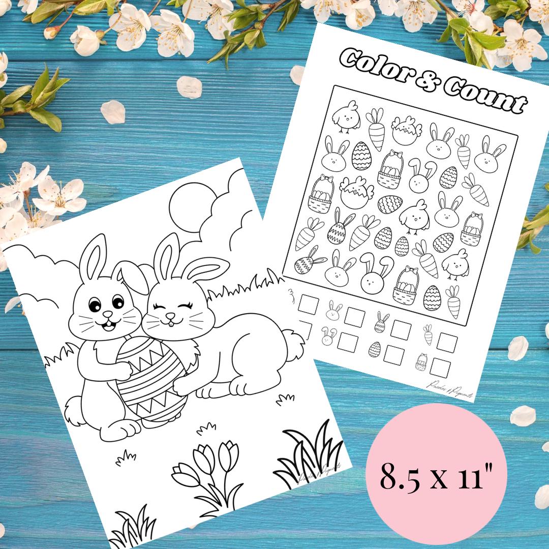 Easter Coloring and Activity Pages - Etsy