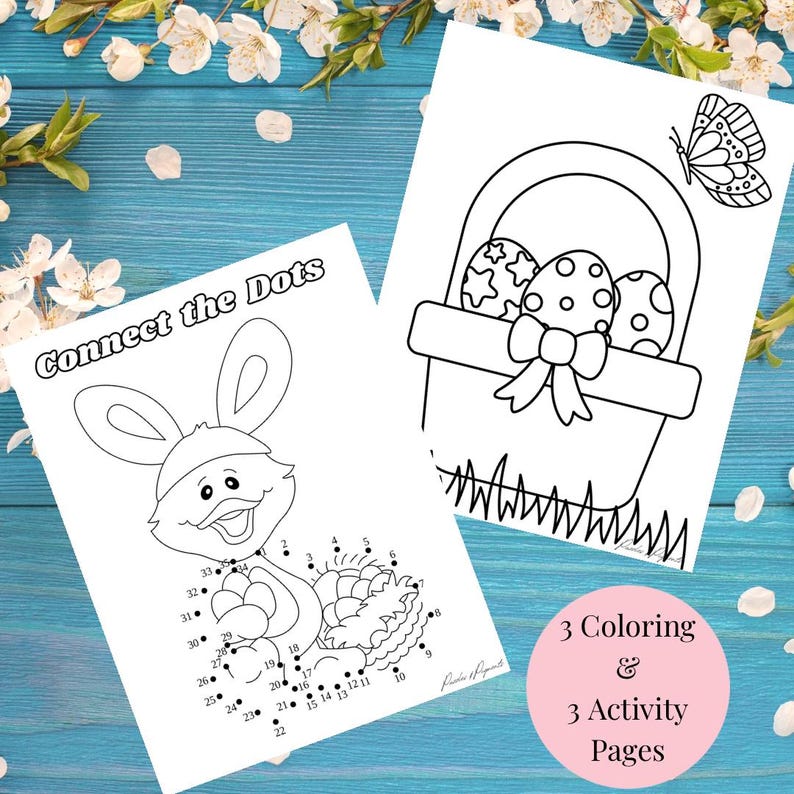 Easter Coloring and Activity Pages - Etsy