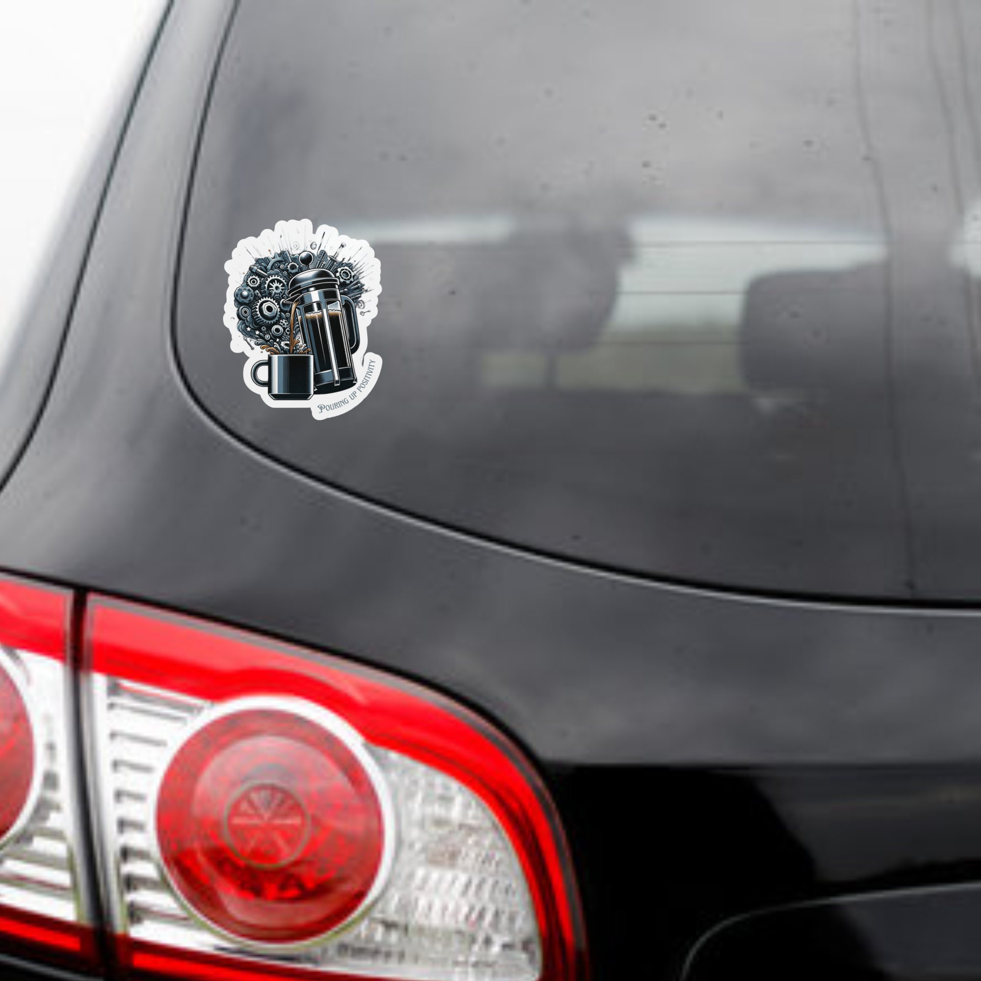 Inspirational Coffee Theme Vinyl Decal 4-pack, Vibrant Color Decals ...