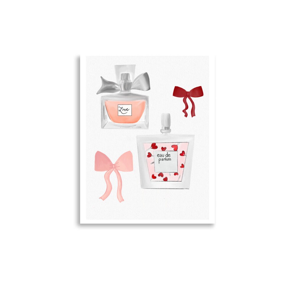 Pink and Red Perfume Bottle Poster - Aesthetic Wall Art - Trendy ...