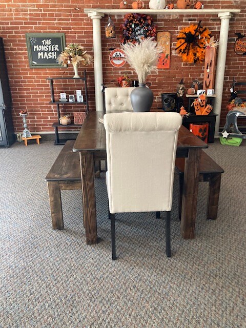 Rustic Straight Leg Farmhouse Table - Etsy