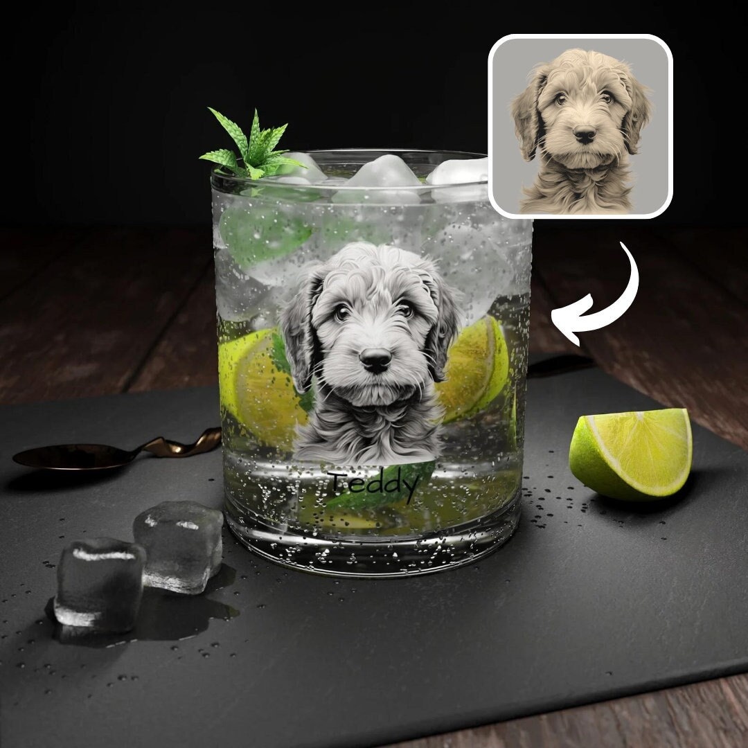 Custom Pet Gift for Her Pet Cups Dog Mom Custom Pet Portrait Custom ...