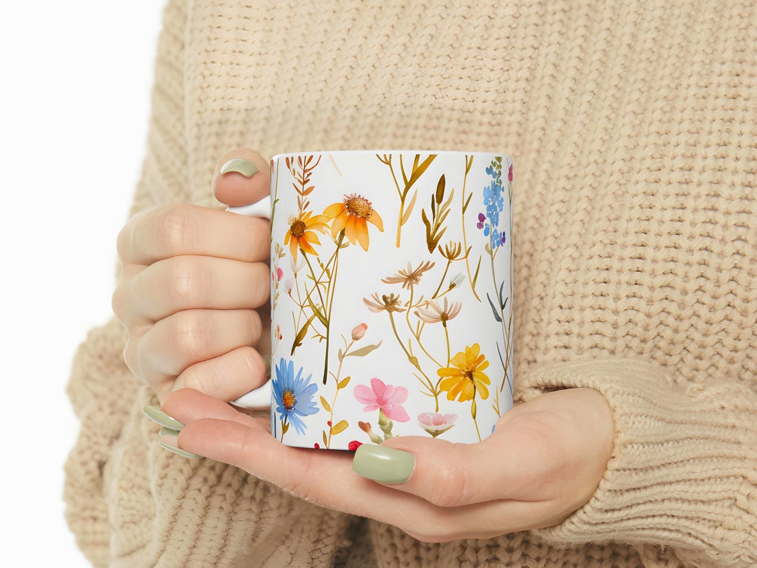Wild Flower Mug Beautiful Flowery Cup for Nature Enthusiasts ...