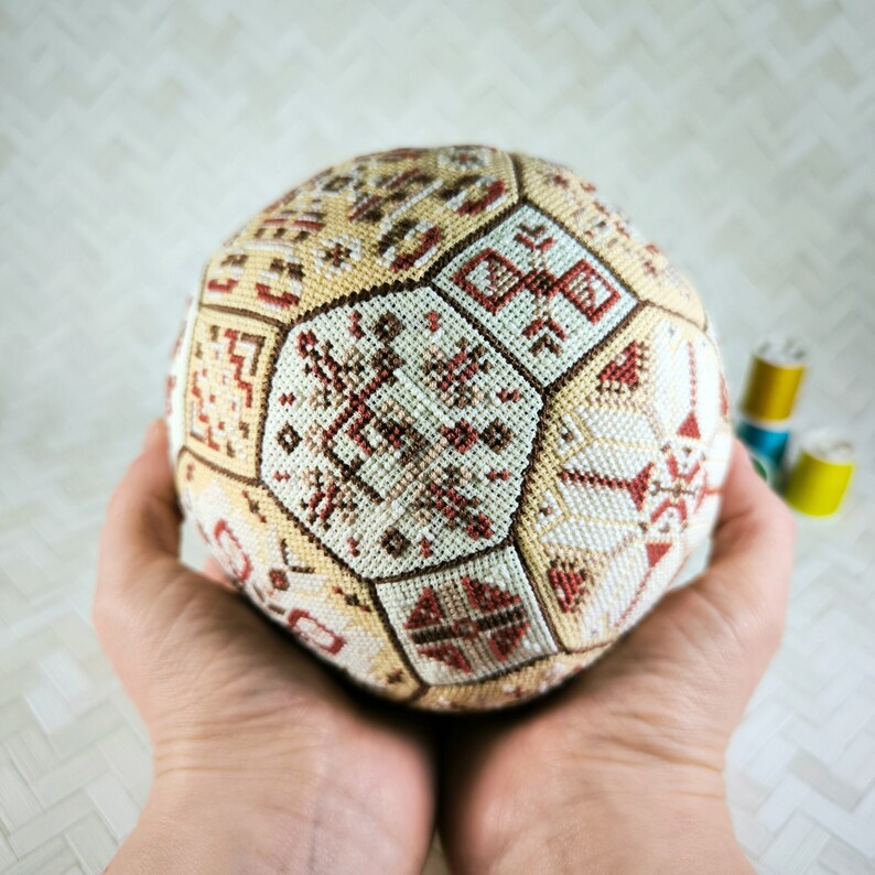 Cross Stitch Quaker Ball Pincushion Large Biscornu One of A Kind ...