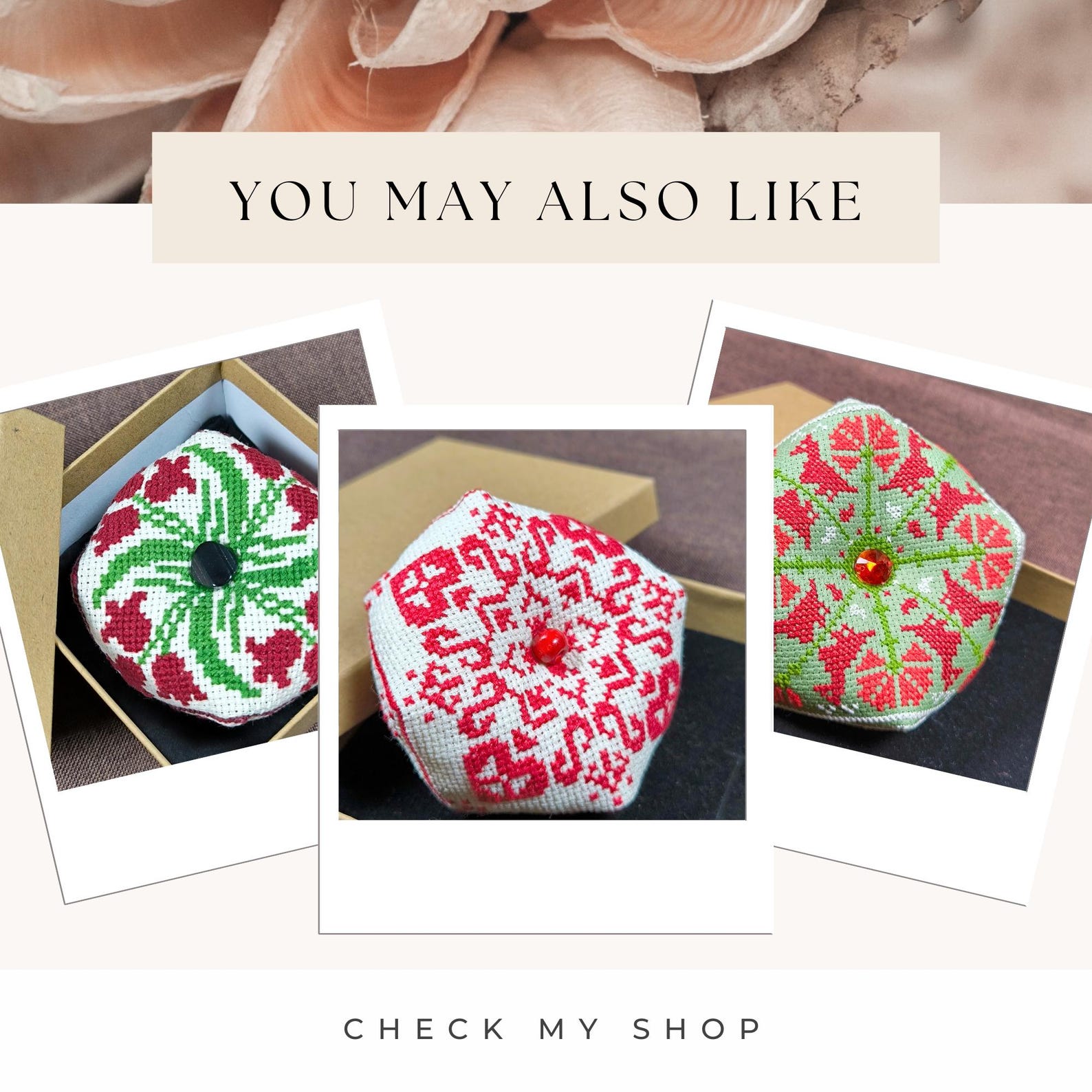 Cross Stitch Strawberry Pincushion Flower Biscornu One of A Kind ...