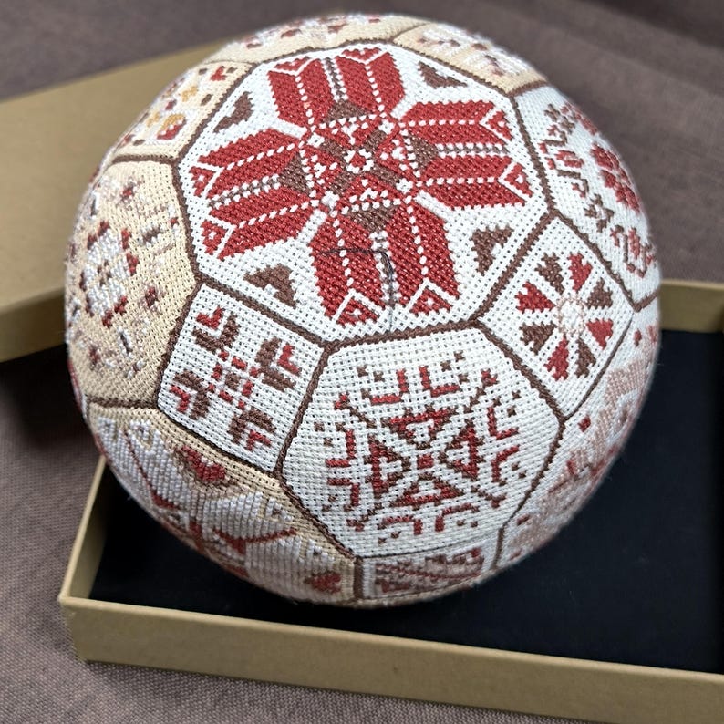 Cross Stitch Quaker Ball Pincushion Large Biscornu One of A Kind ...