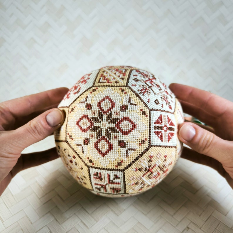 Cross Stitch Quaker Ball Pincushion Large Biscornu One of A Kind ...