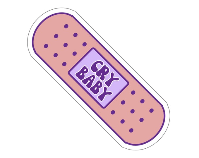 Cry Baby Band-aid Die-cut Stickers Cutie Baby Healing Mental Health Sad ...
