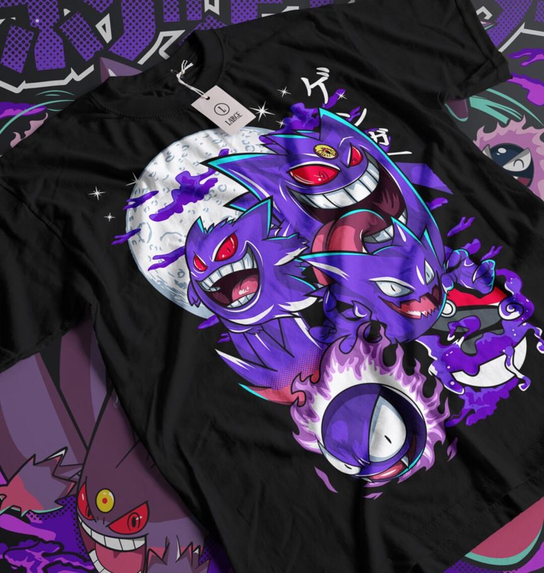 The Menacing Ghost Within Gengar Ghastly T-shirt // Ghost Type Element ...