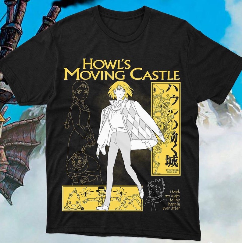 Howl's Moving Castle, Howl and Sophie T-shirt, Ghibli Shirt, Hayao ...