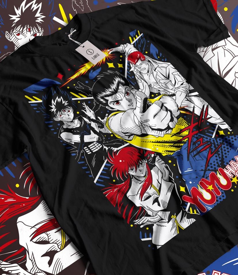 Vintage Anime Shirt,yyh Unisex T Shirts, Yusuke, Hiei, Kurama and ...