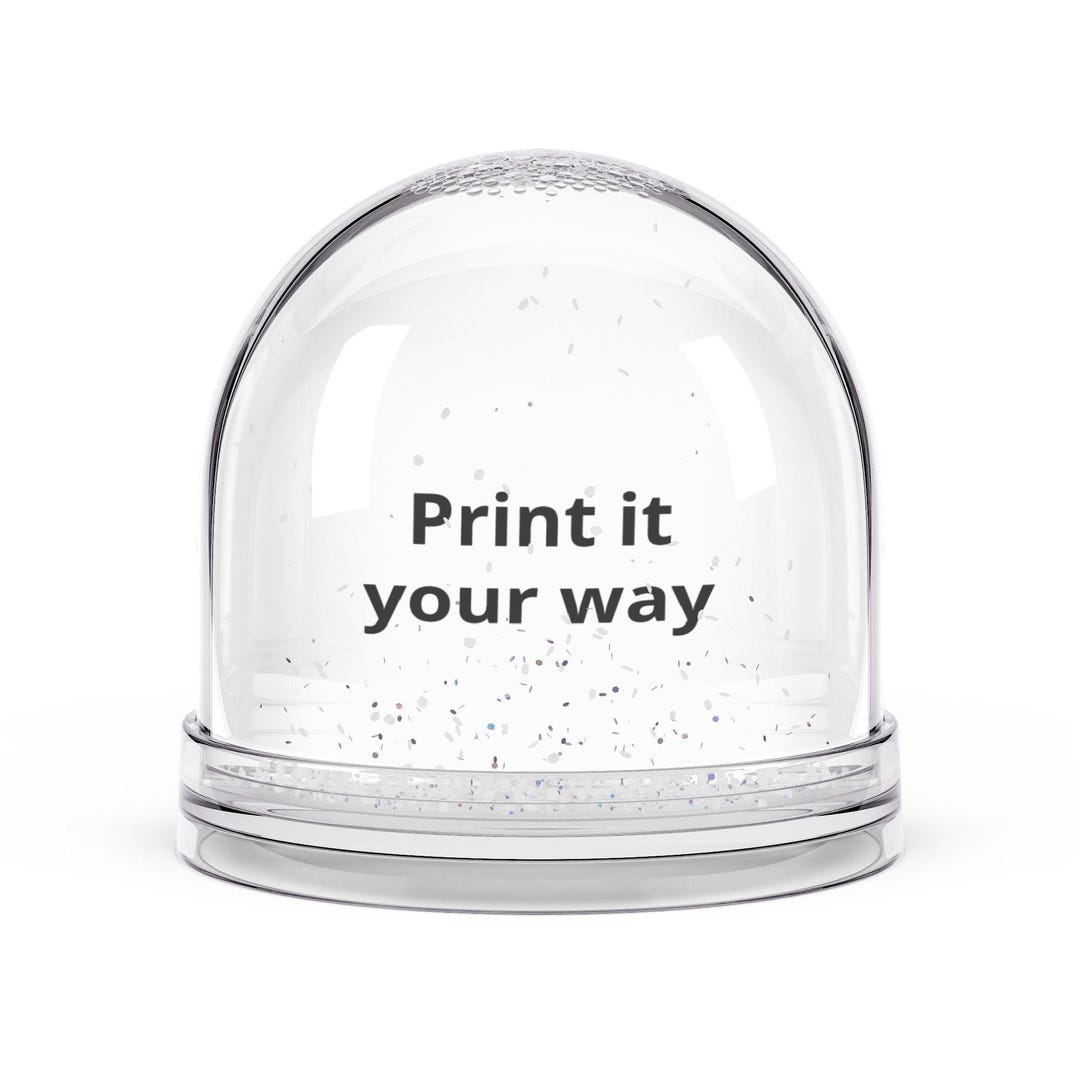 Customizable Snow Globe | Personalizable Photo Snow Dome, Printable ...