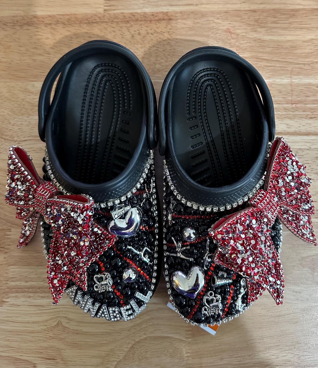 Custom Rhinestone Cheer Crocs, Bling Team Clogs - Etsy