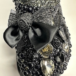 Black Rhinestone Crocs, Handmade Bedazzled Clogs - Etsy