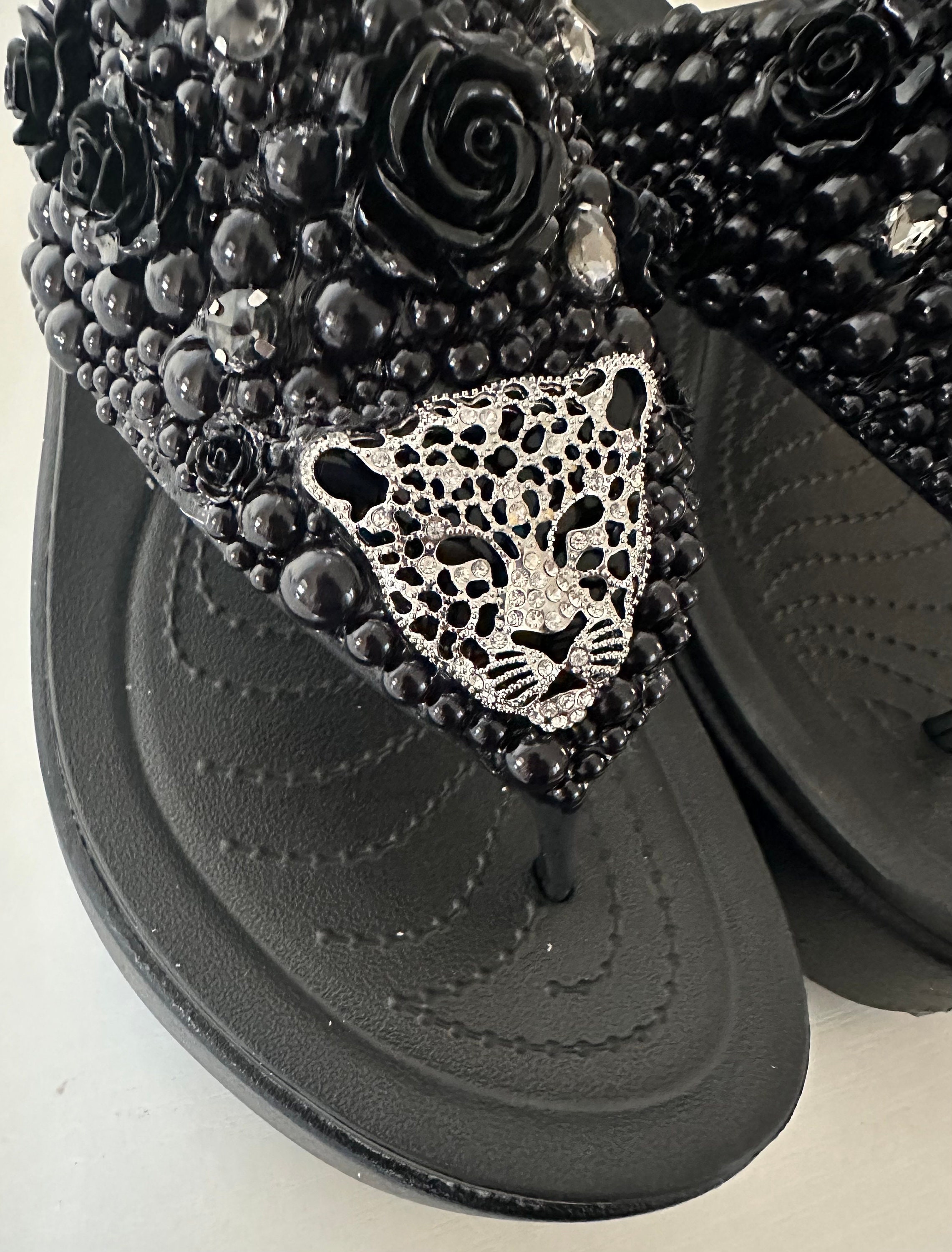 Custom Bedazzled Brooklyn Croc Sandals, Rhinestone Leopard - Etsy