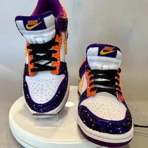 Blinged Out Dunks, Phoenix Suns Custom Rhinestone Sneakers, Bedazzled ...