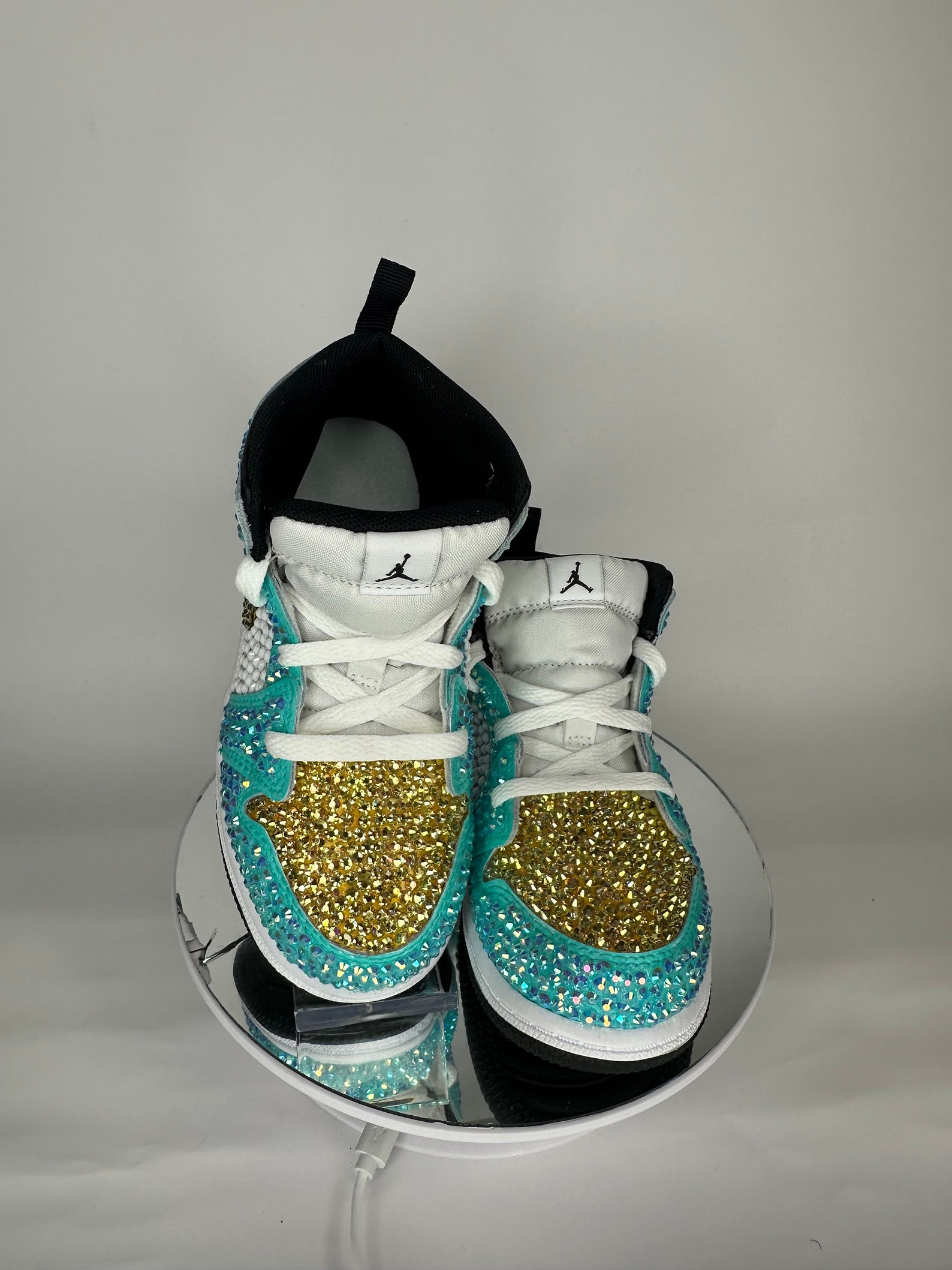 Custom Rhinestone Jordan 1 Mids – Blinged Sneakers, Any Colors - Etsy