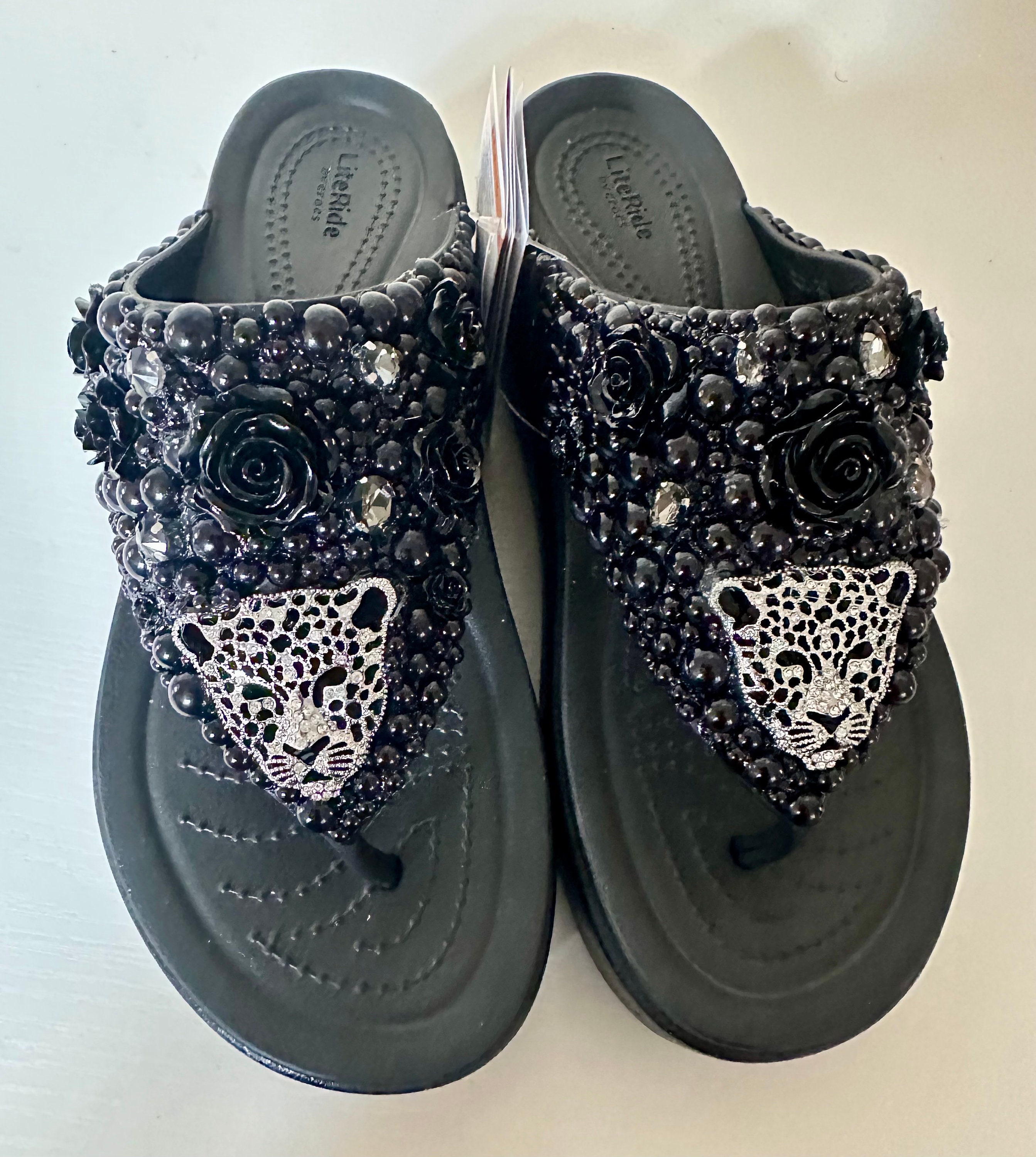 Customized Brooklyn Flip Flop Croc Sandals, Luxury Sandals, Bedazzled ...