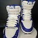 Authentic Fully Blinged Air Jordan 1 High OG or Mids Blue, Custom ...