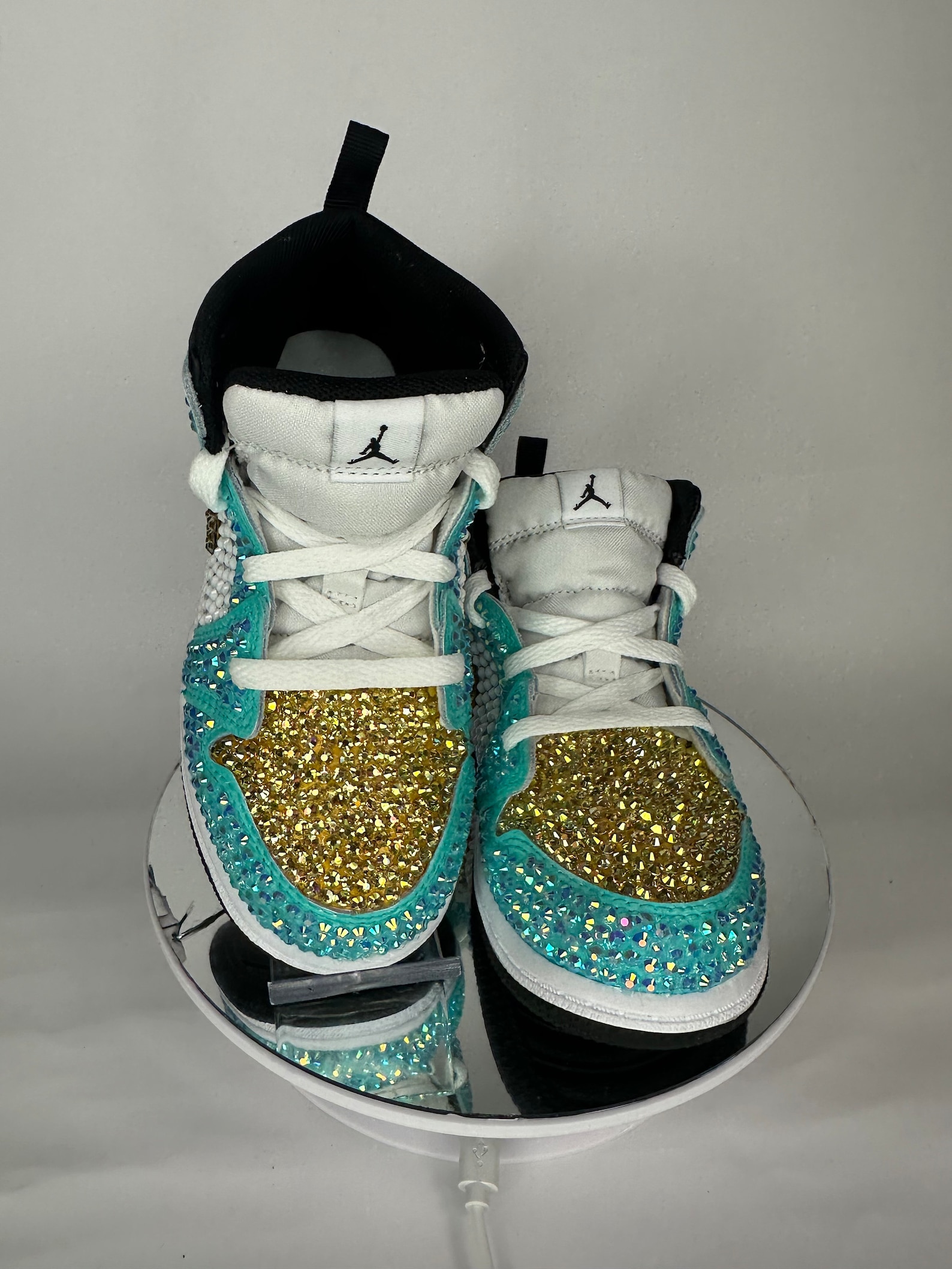 Custom Rhinestone Jordan 1 Mids – Blinged Sneakers, Any Colors - Etsy