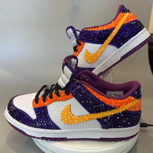 Blinged Out Dunks, Phoenix Suns Custom Rhinestone Sneakers, Bedazzled ...
