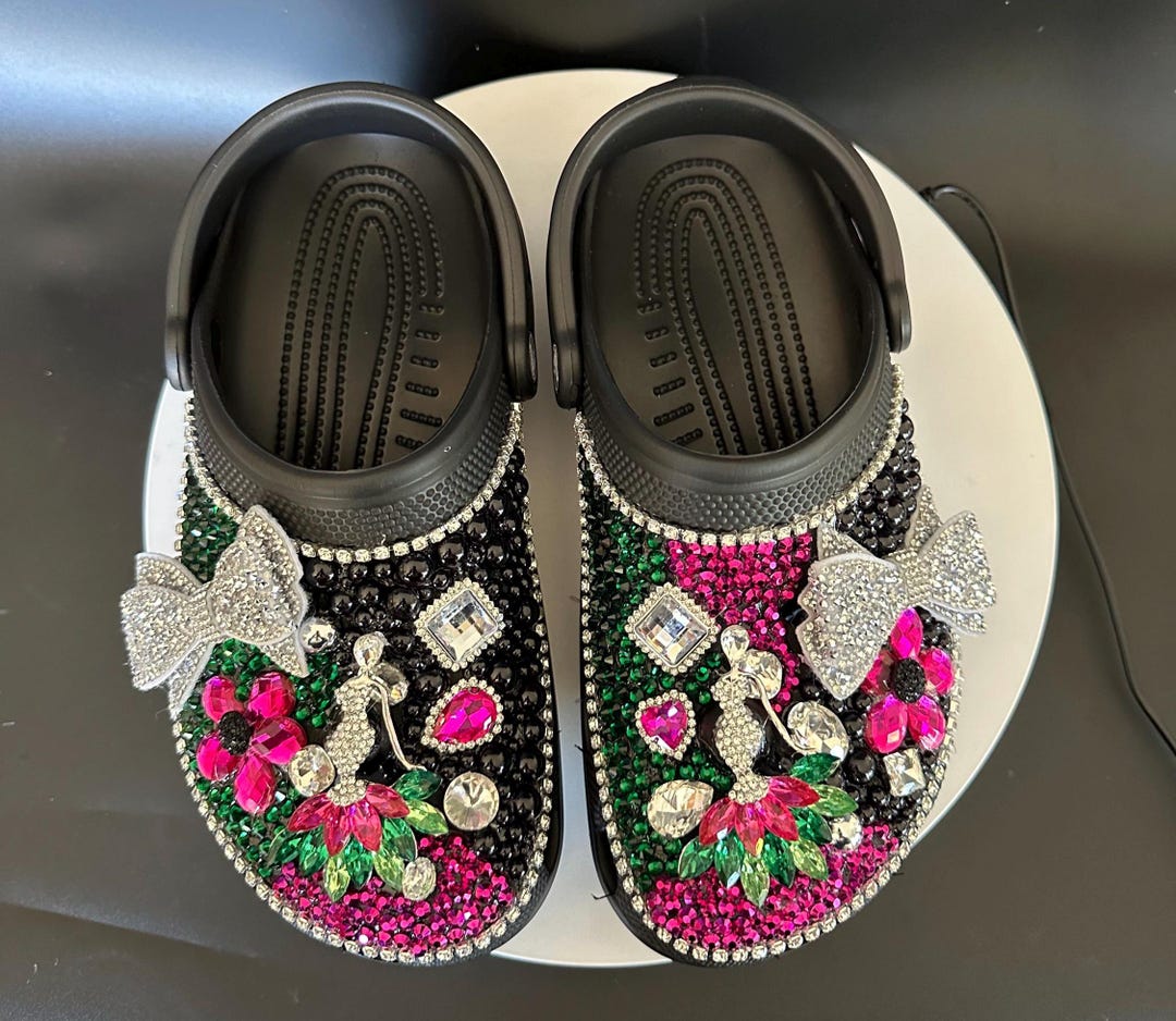 Custom Rhinestone Bling Crocs, Bedazzled Clogs - Etsy