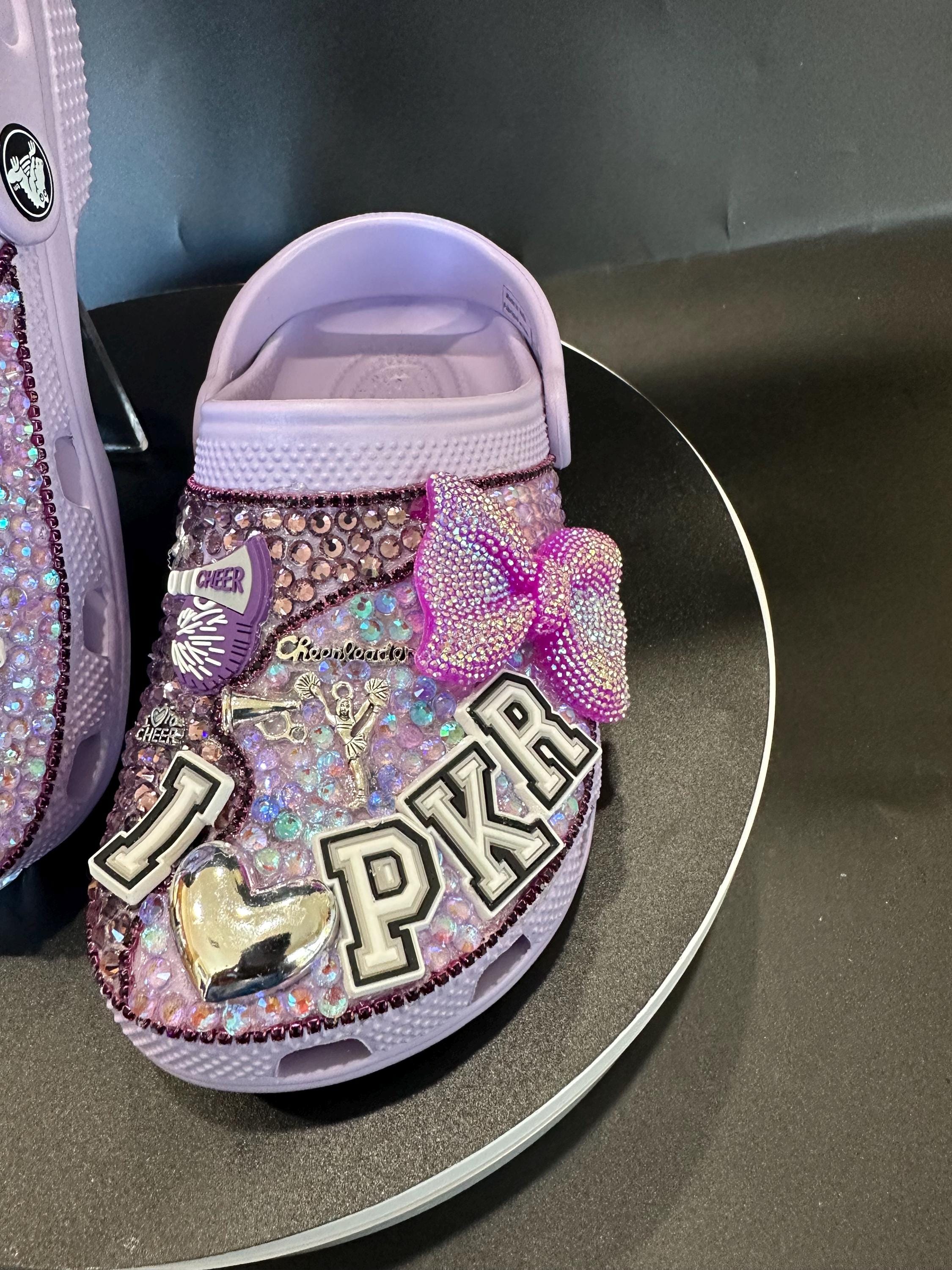 Custom Rhinestone Cheer Crocs, Bling Team Clogs - Etsy