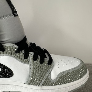 Rhinestone Jordan 1 Mids, Custom Bling Sneakers, Bedazzled Nikes - Etsy