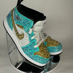 Custom Rhinestone Jordan 1 Mids – Blinged Sneakers, Any Colors - Etsy