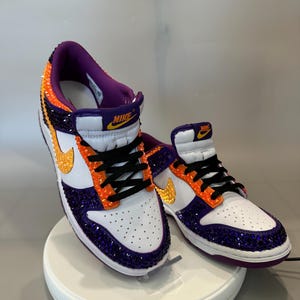 Blinged Out Dunks, Phoenix Suns Custom Rhinestone Sneakers, Bedazzled ...