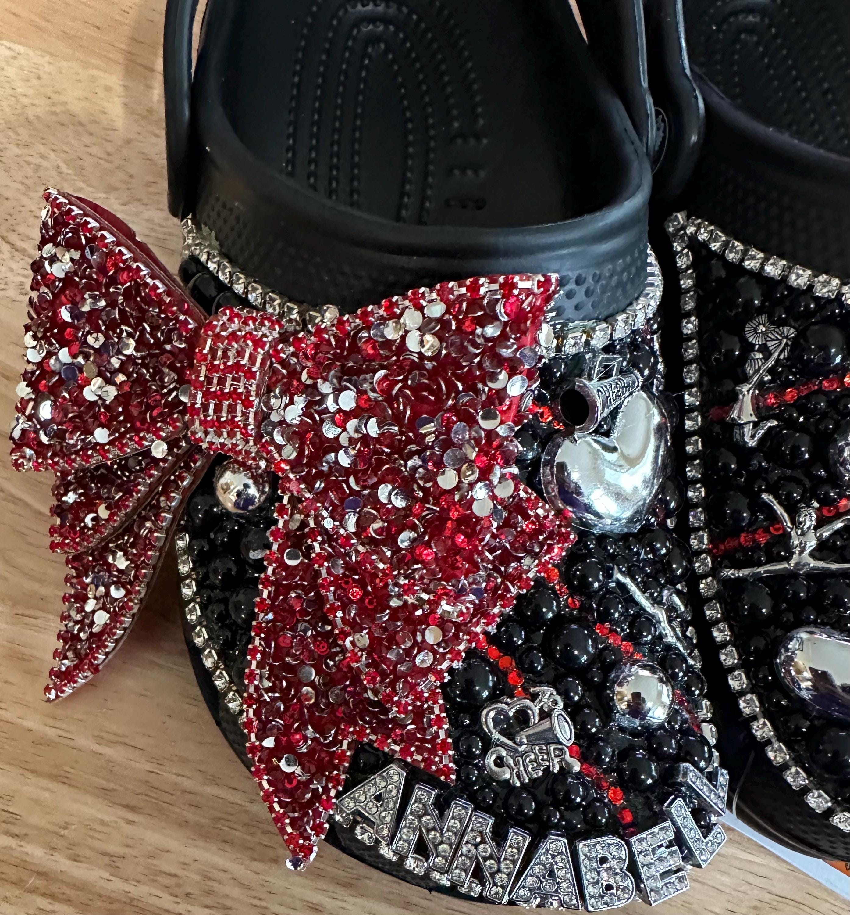 Custom Rhinestone Cheer Crocs, Bling Team Clogs - Etsy