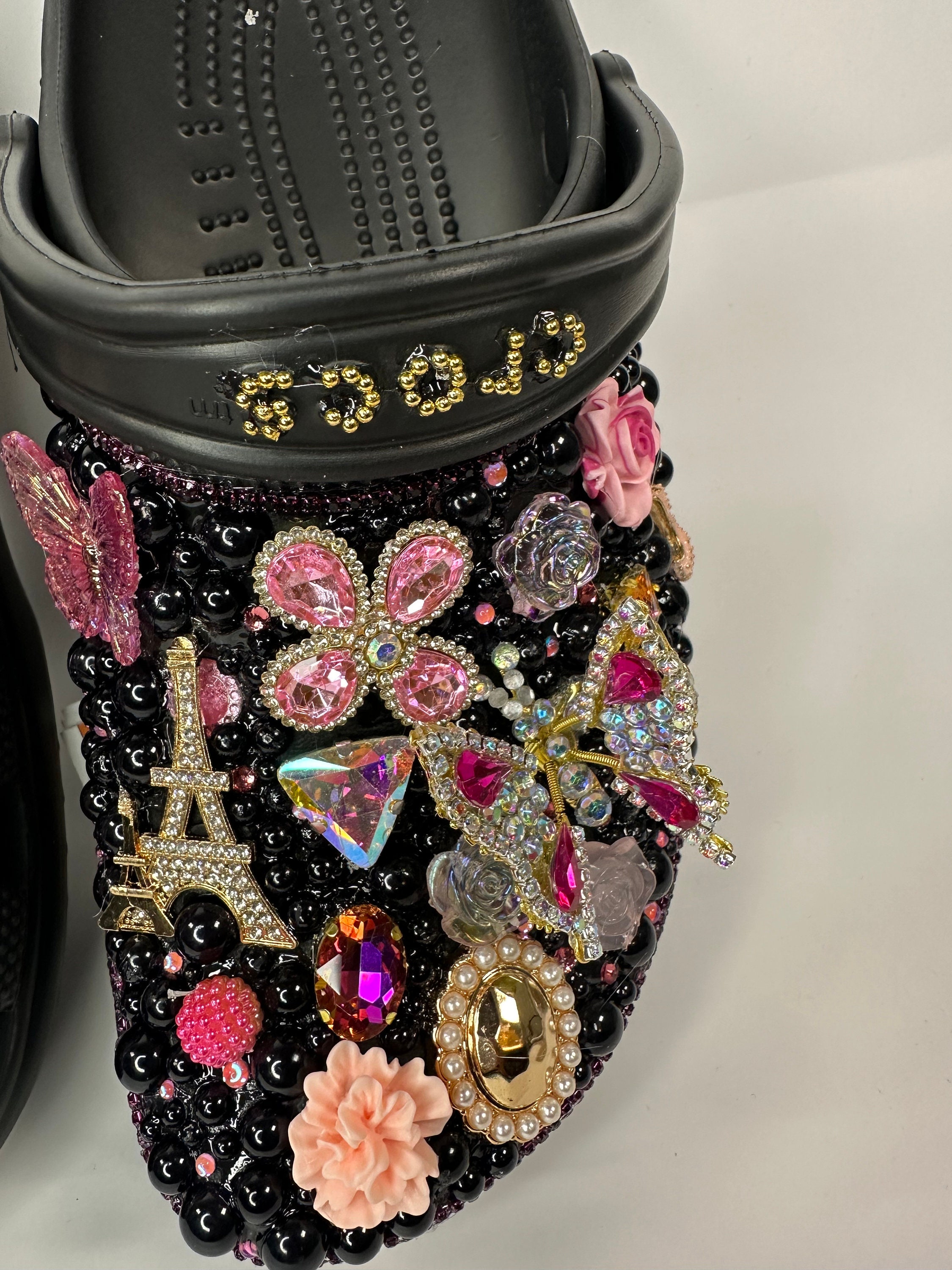 Customized Rhinestone Bling Crocs, Luxury Clogs, Teen Gift, Birthday ...