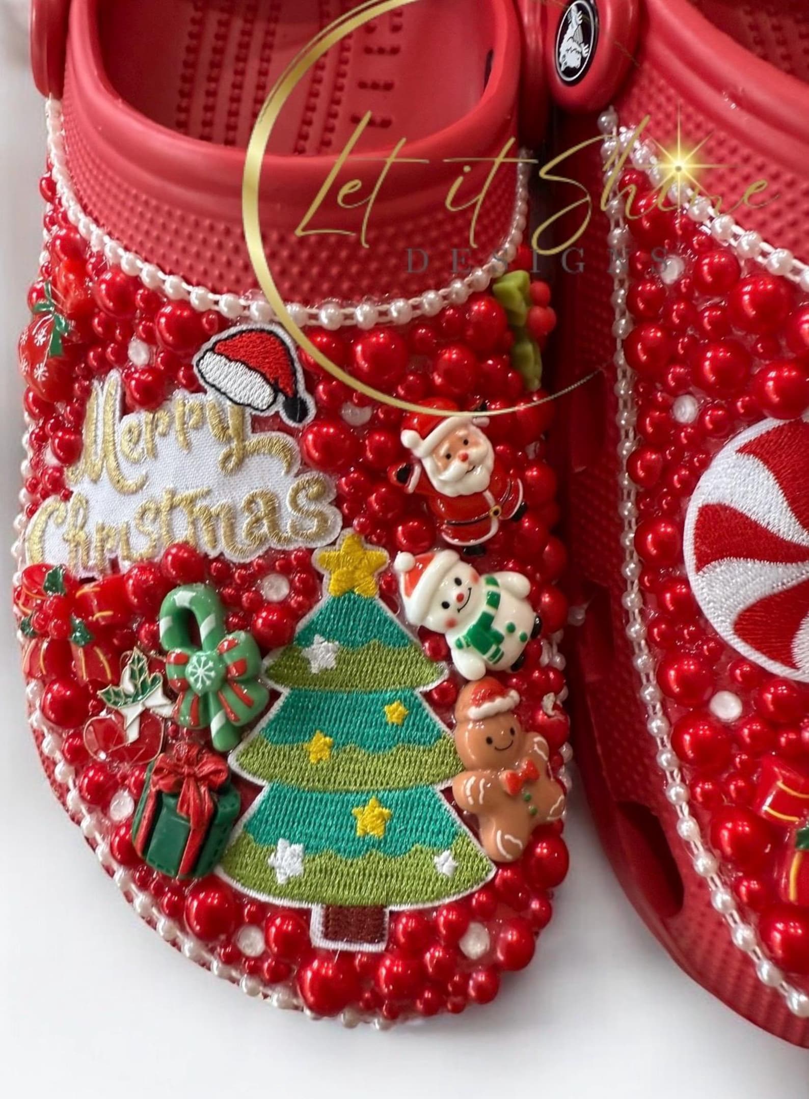 Rhinestone Christmas Crocs, Custom Holiday Clogs - Etsy